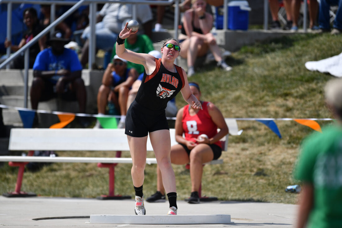 Howland’s Clark bounces back from slow start to take 2nd in shot put at ...